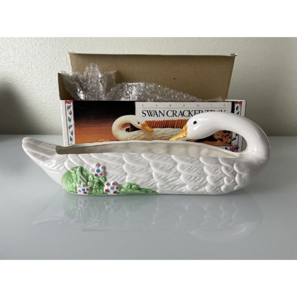 Giftco Inc | Dining | Vintage Giftco Inc Swan Cracker Tray Holiday ...